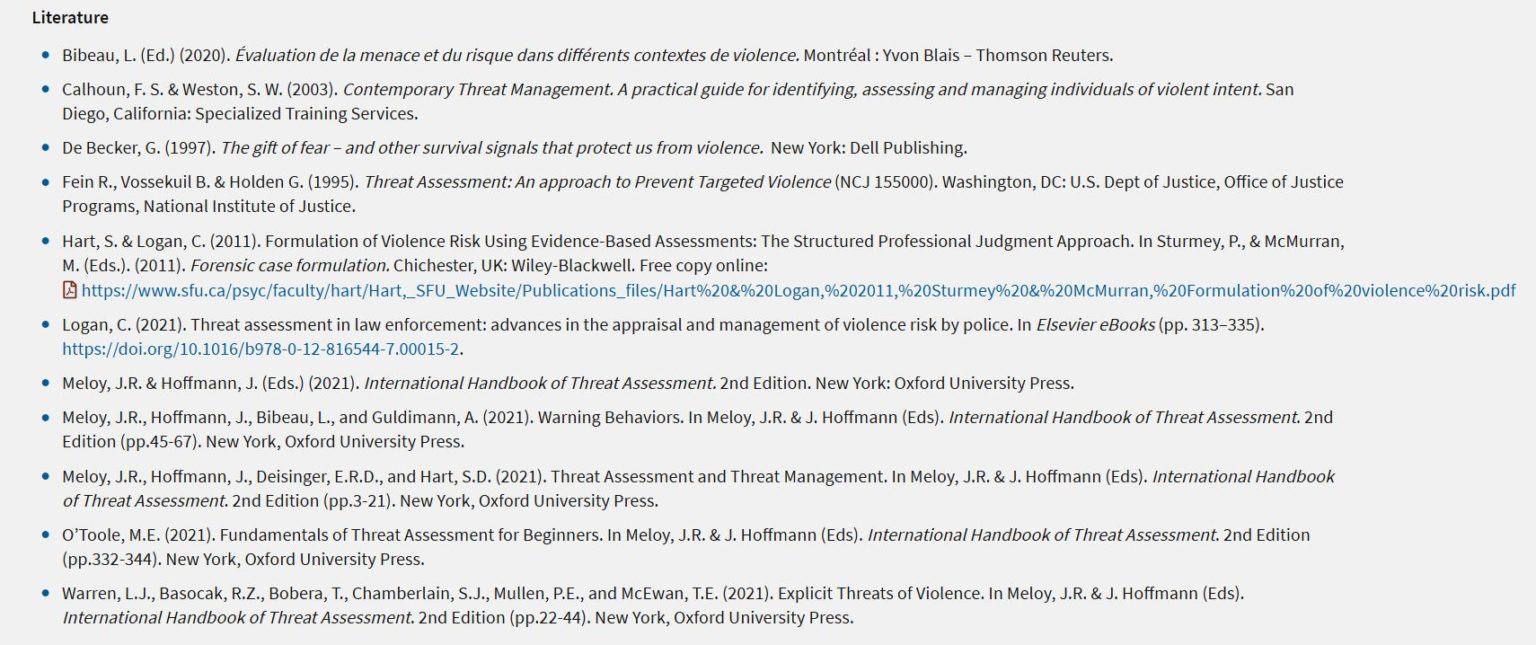 Core Principles of Threat Assessment and Management - AETAP - Association of European Threat ...